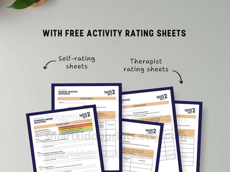 Inside Out 2 Therapy Workbook Emotions Worksheet Kids, Teens, School ...