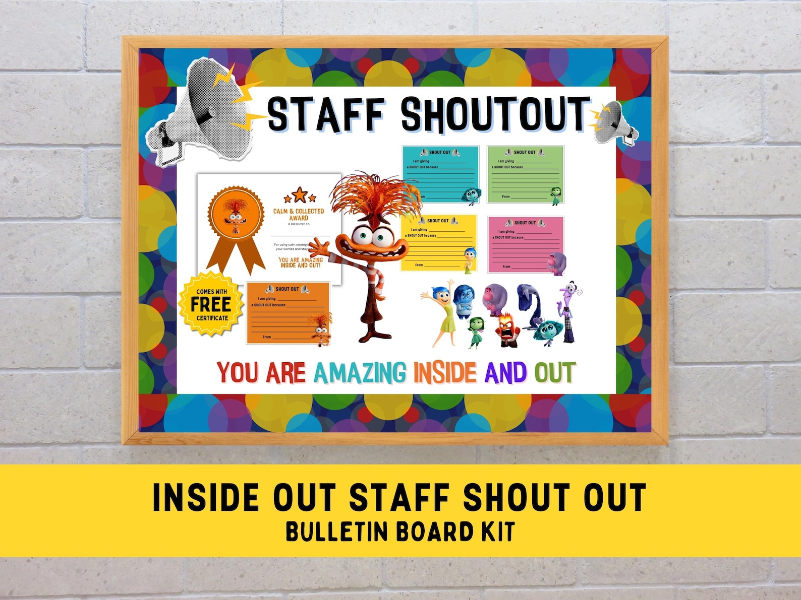 Inside Out Staff Shout Out Bulletin Board Kit | Positive Staff ...
