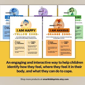 Inside Out 2 Zones of Regulation Poster Emotional Awareness Coping ...