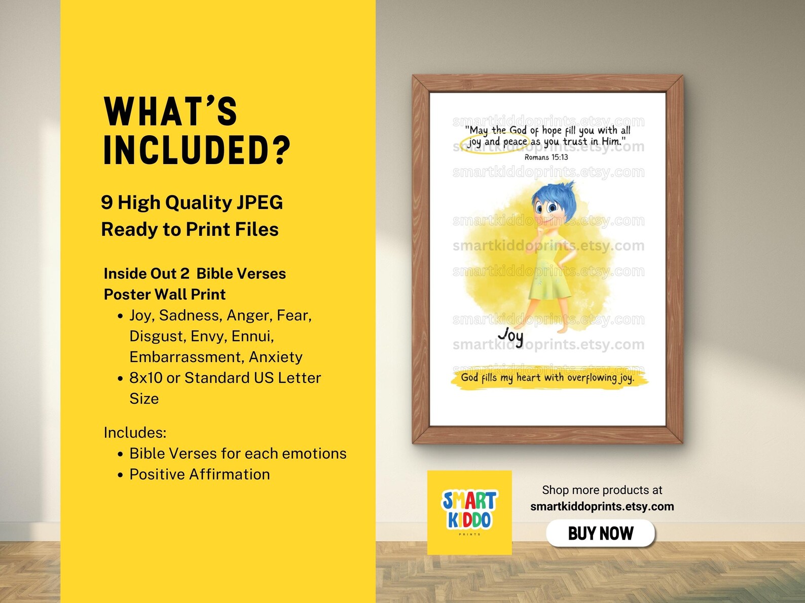 Inside Out 2 Bible Verse Wall Art Poster for Church Classroom Sunday ...