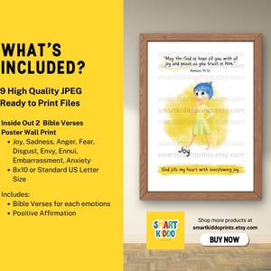 Inside Out 2 Bible Verse Wall Art Poster for Church Classroom Sunday ...