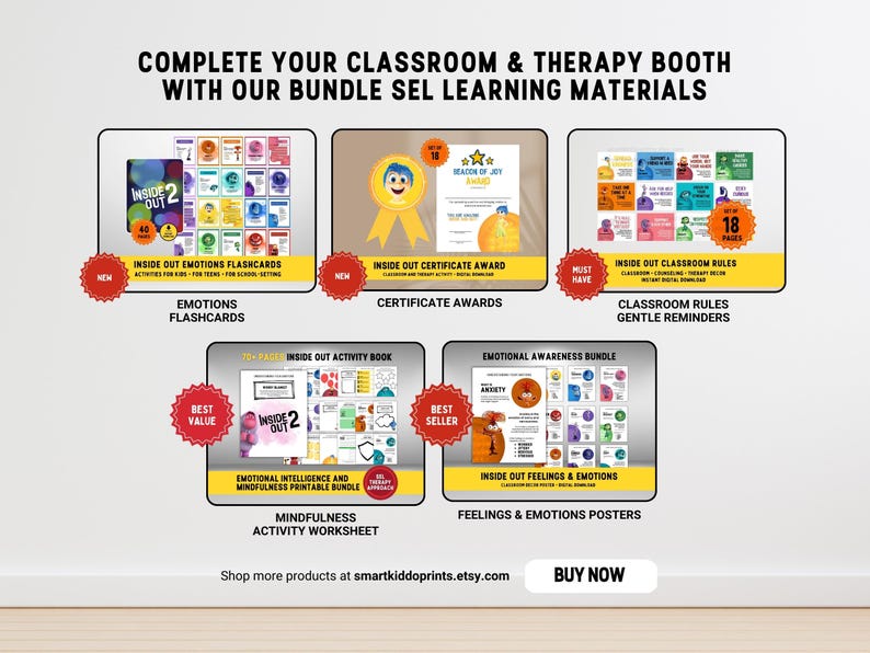 Inside Out 2 Bulletin Board for School Counselors Therapy Kit Classroom ...