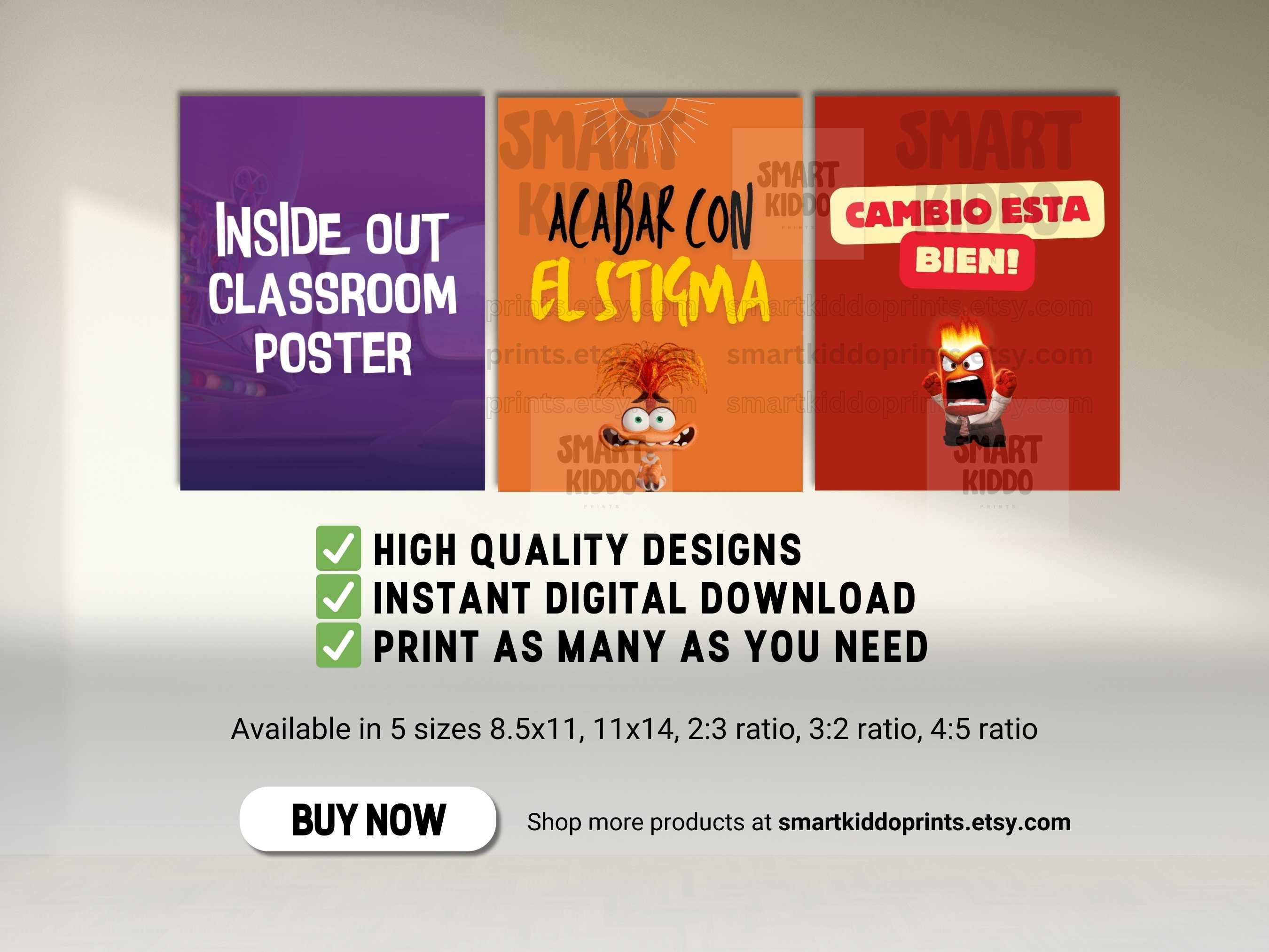 Spanish Inside Out 2 Pósters De Afirmaciones Positivas SEL Classroom ...