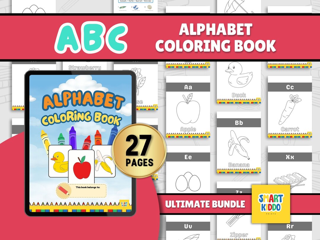Morning Menu Alphabet Coloring Book Kids Activity Ultimate Bundle ...