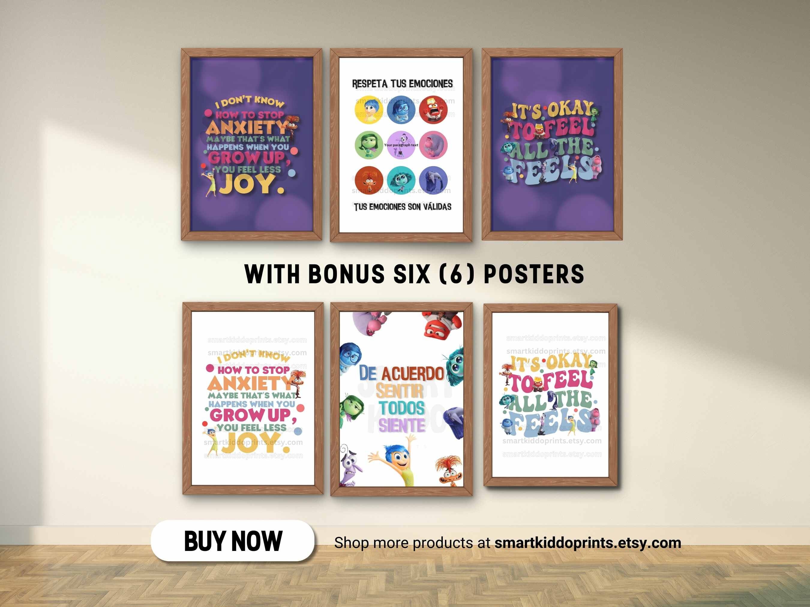 SPANISH Inside Out Emotions Wall Art Printable Classroom Decor Social ...