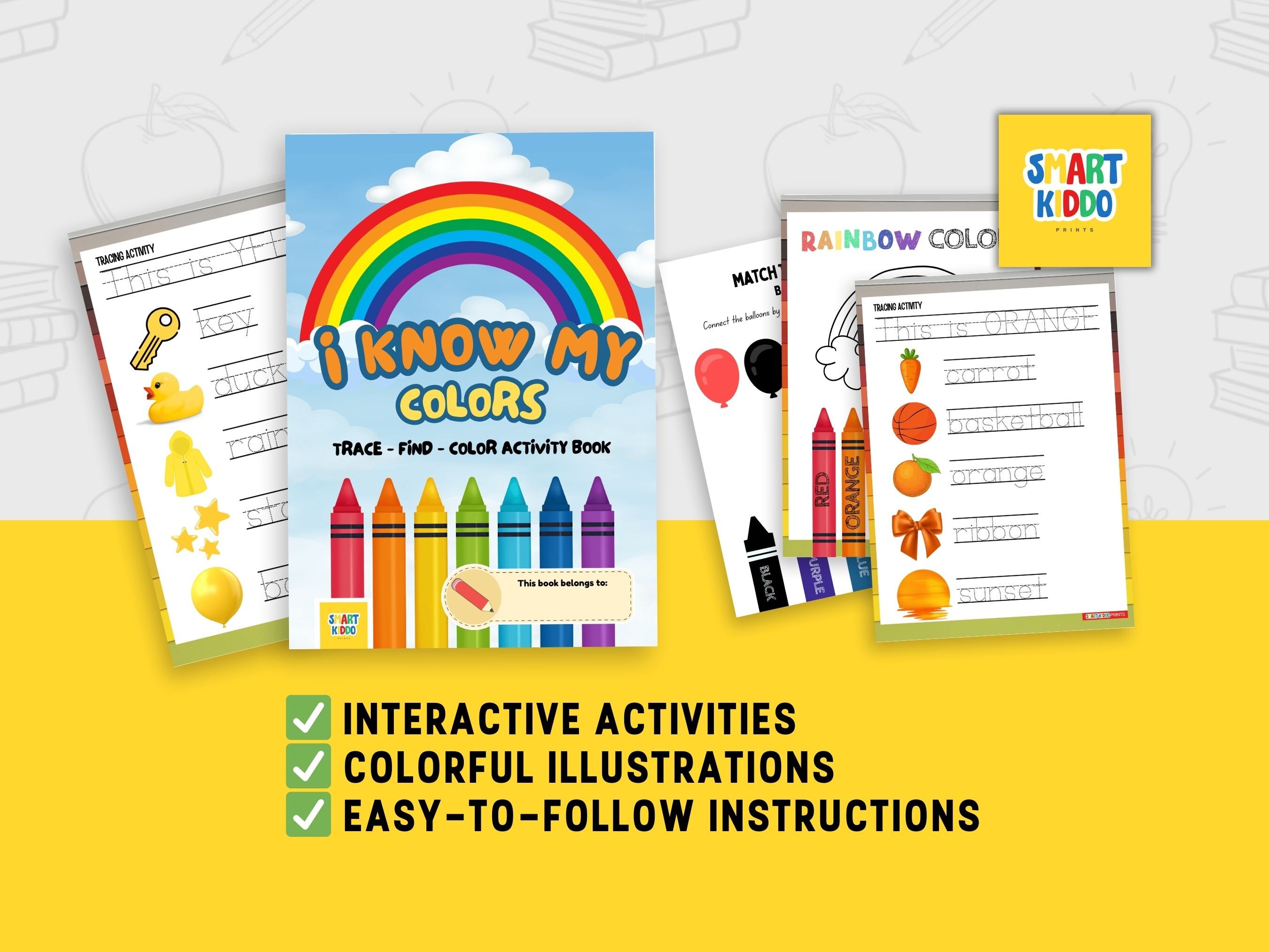 42 Pages Colors Learning Pack | Color, Trace, Sort & Match | Homeschool ...