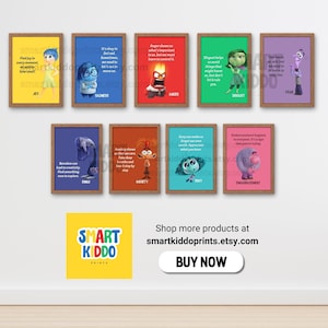 Inside Out Emotions Wall Art Printable Classroom Decor Social Emotional ...