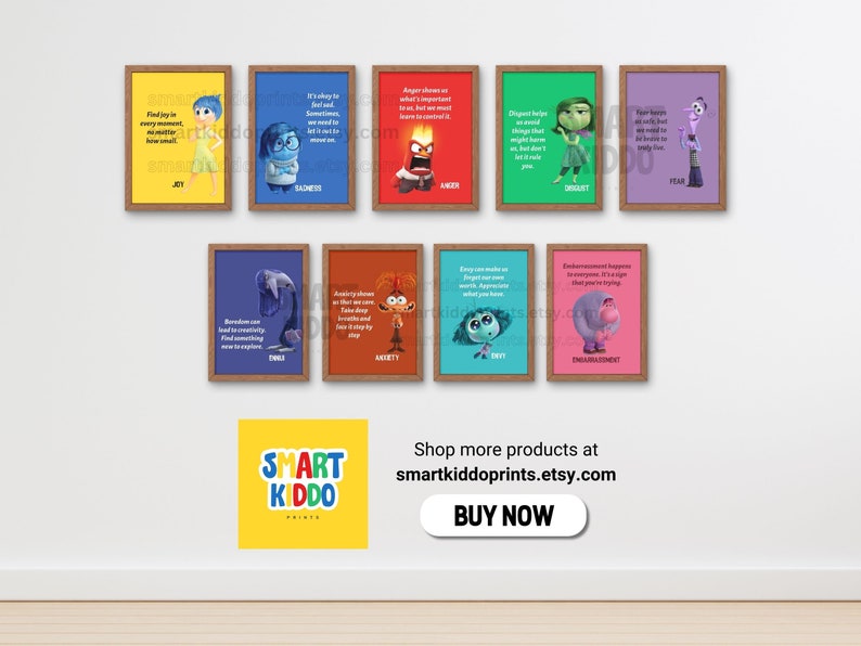 Inside Out Emotions Wall Art Printable Classroom Decor Social Emotional ...