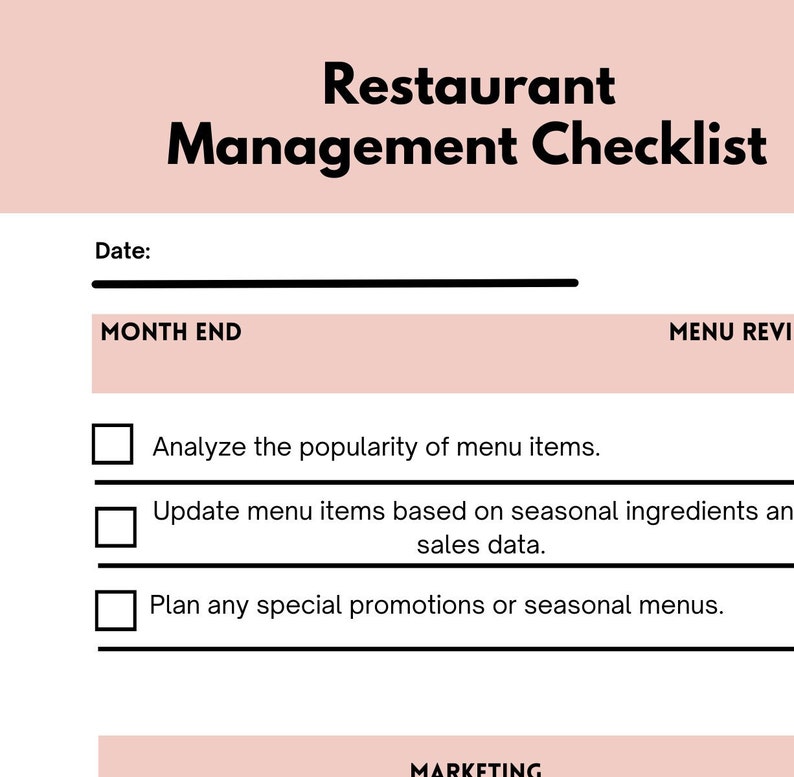 ULTIMATE Restaurant Cleaning and Management Checklist PDF File ...