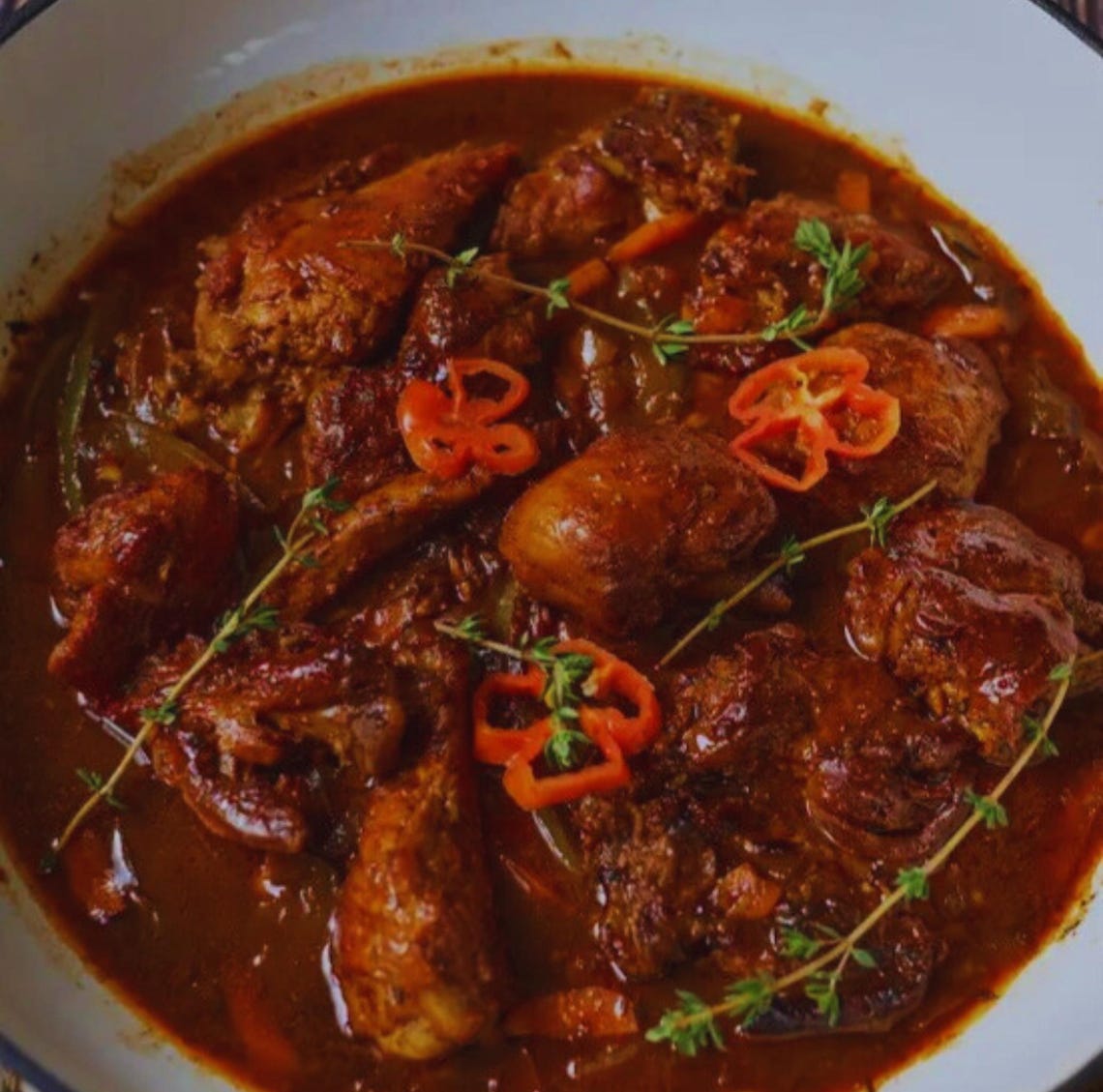 Authentic Jamaican Brown Stew Chicken Recipe | Chicken Stew |- Digital ...