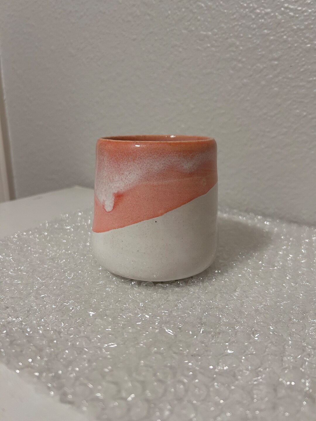 Tilted Pink Cup - Etsy