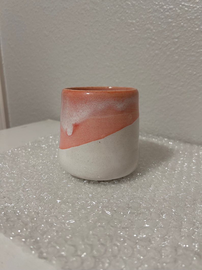 Tilted Pink Cup - Etsy