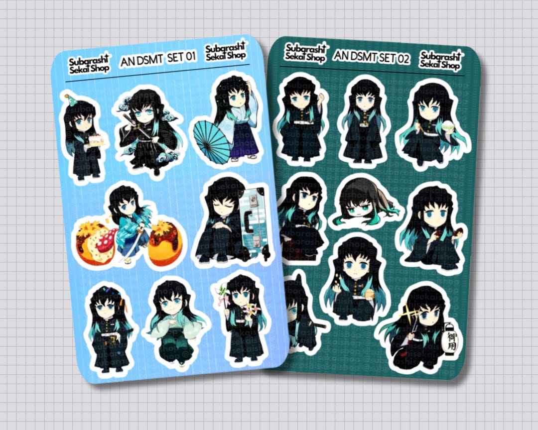 Sticker Anime Demon Mist Stickers Kawaii Chibi / Sticker Sheet / High ...