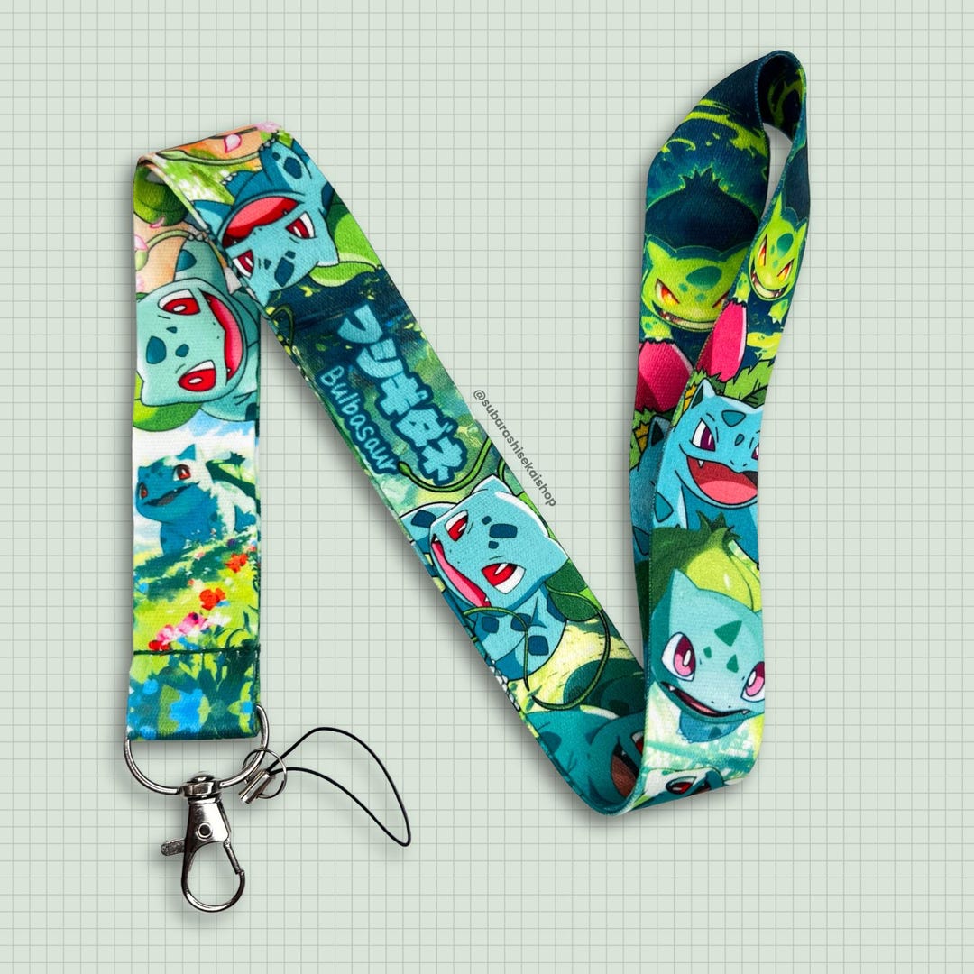 Cordão de Anime • Sublimação Dupla Face • Design Bulba 02 - Etsy Portugal