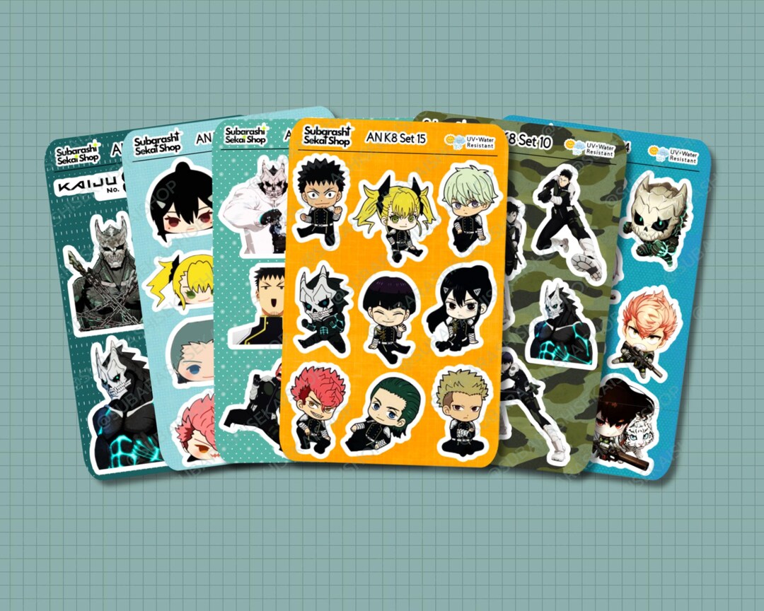 Stickers Anime / Stickers Kaiju / Kawaii Chibi / Sticker Sheet / High ...