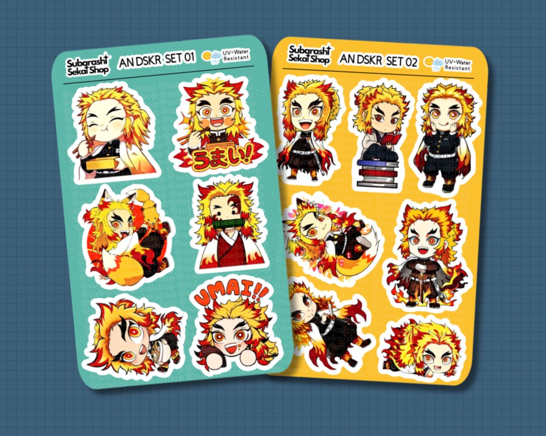 Sticker Anime Demon Fire/ Stickers Kawaii Chibi / High Quality / UV ...