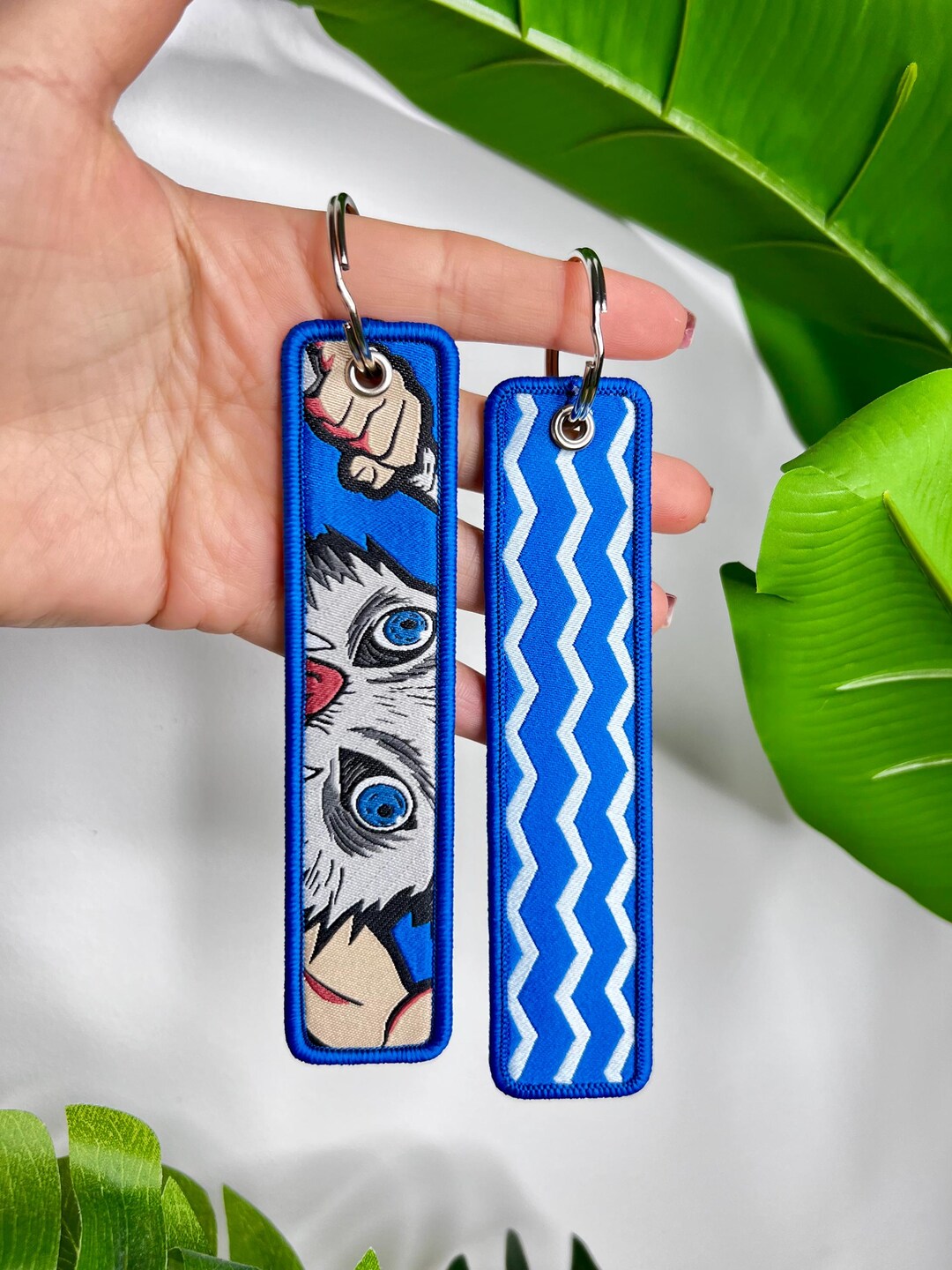 Chaveiro Anime Jet Tag • Design bordado em ambos os lados Demon Sla 19 ...