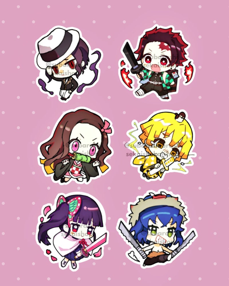 BUY 2 GET 3 Anime Demon Vinyl Sticker Sheet. UV and Water Resistant ...