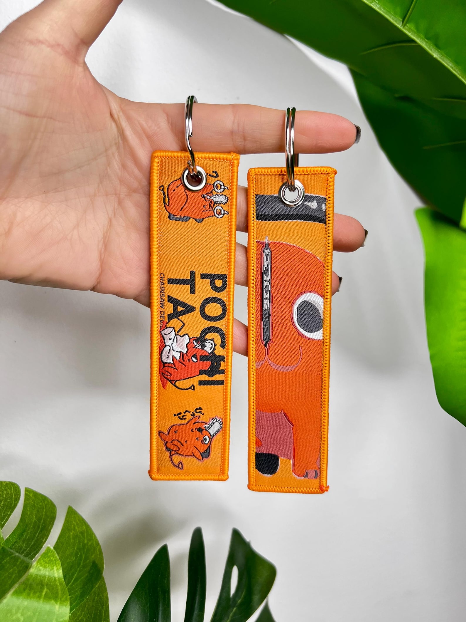Chaveiro Anime Jet Tag • Bordado em ambos os lados • Design Motosserra ...