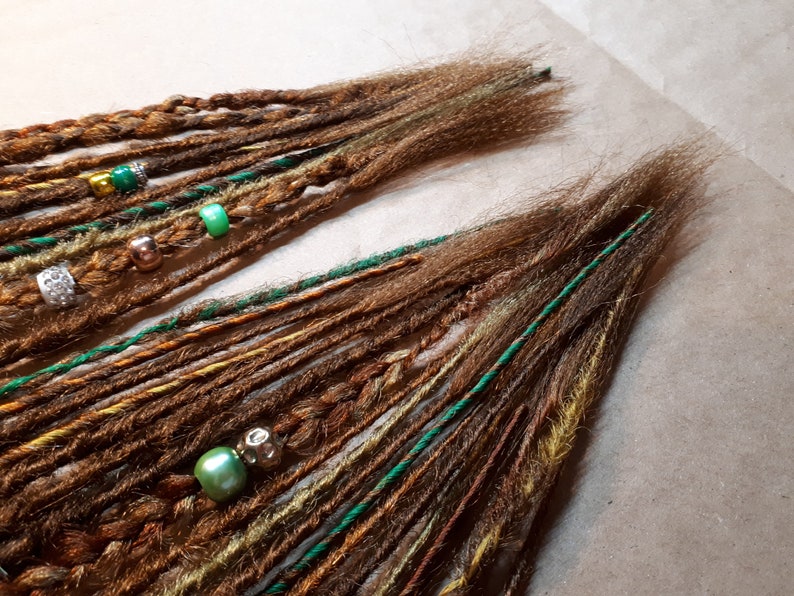 Custom Natural Brown Auburn Red Dreadlock Extensions Synth - Etsy