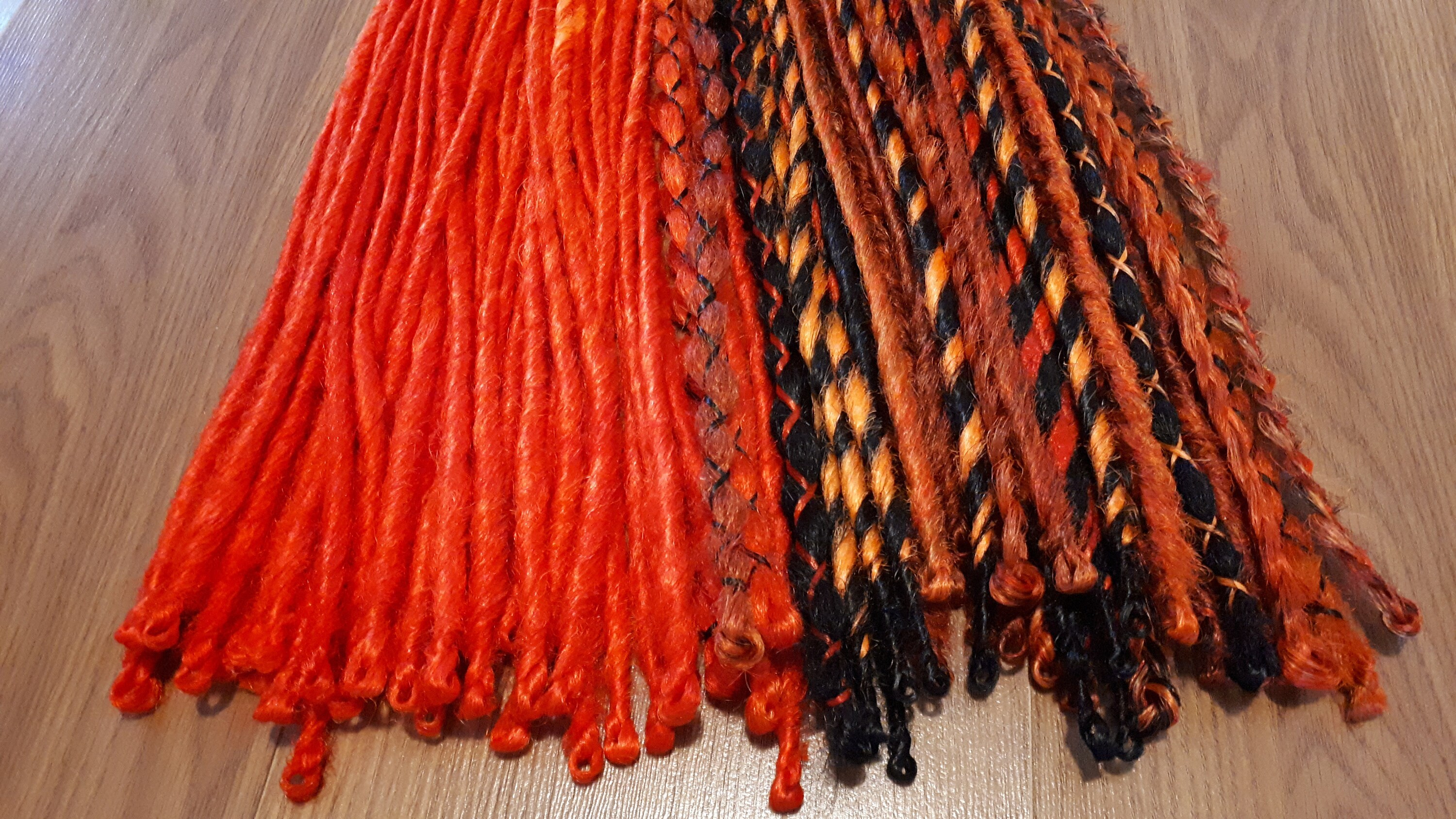 Custom Black Red Fire Dreads Full Set Synth Dreads Choose | Etsy