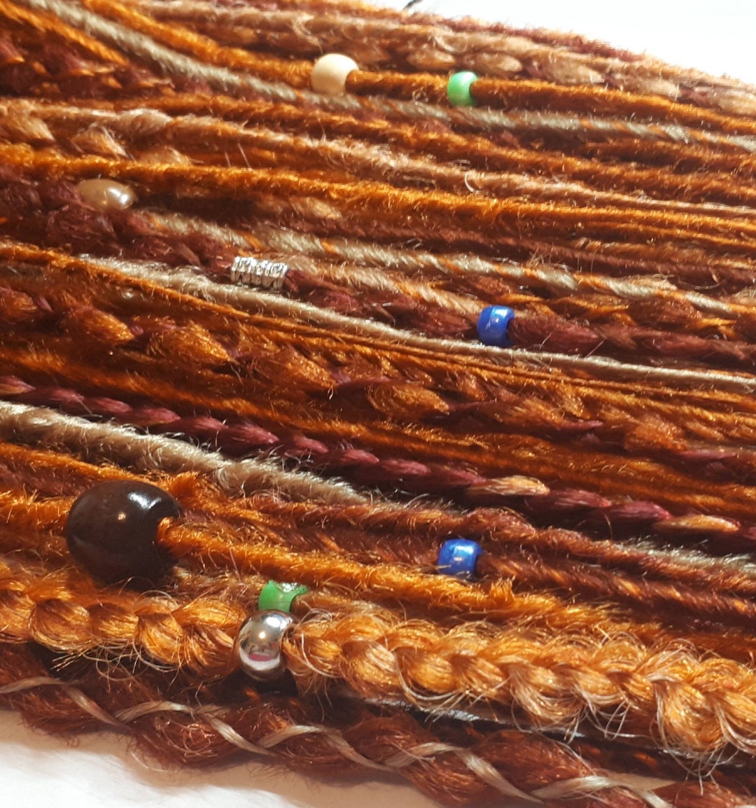 Bright Ginger Synthetic Dreads Custom Made to Order Auburn Copper Locs ...