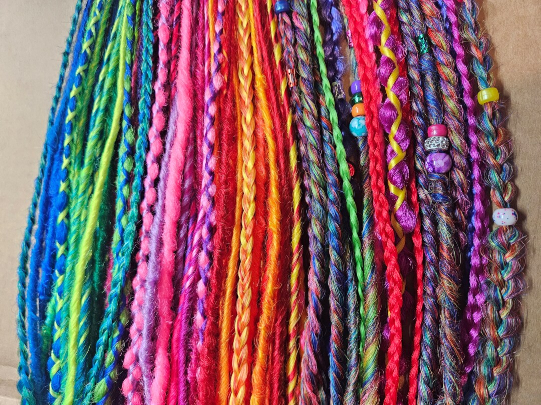 Rainbow Dreadlock Extensions Made to Order Custom Color Matching Pride ...