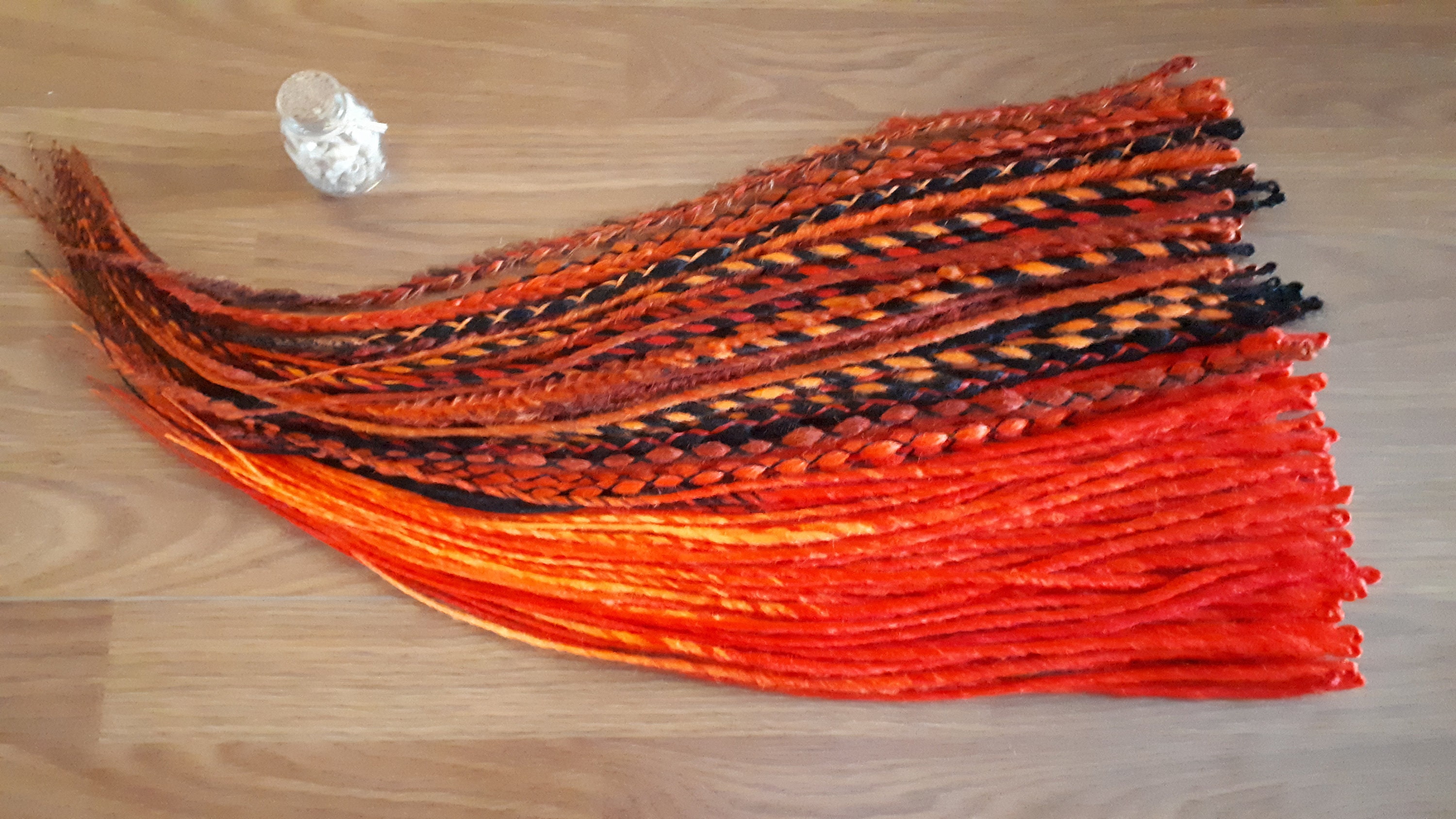 Custom Black Red Fire Dreads Full Set Synth Dreads Choose - Etsy