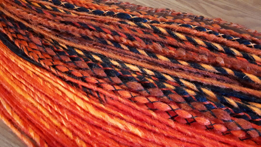 Custom Black Red Fire Dreads, Full Set Synth Dreads, Choose Your Length ...