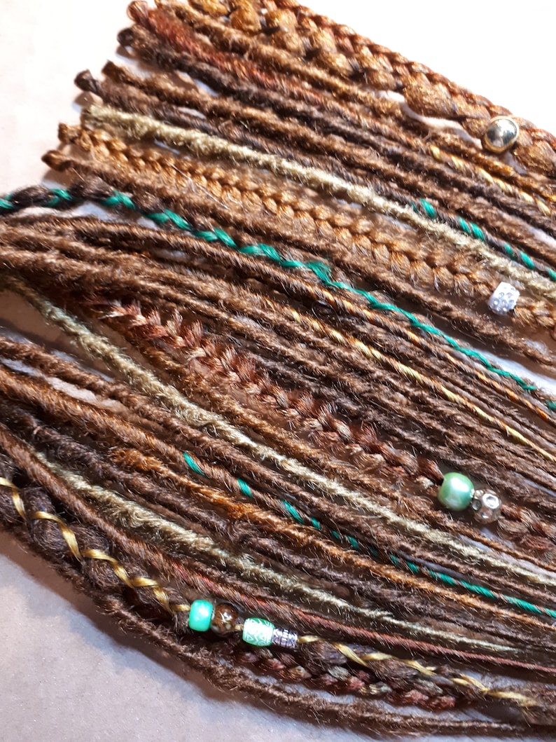 Custom Natural Brown Auburn Red Dreadlock Extensions Synth - Etsy
