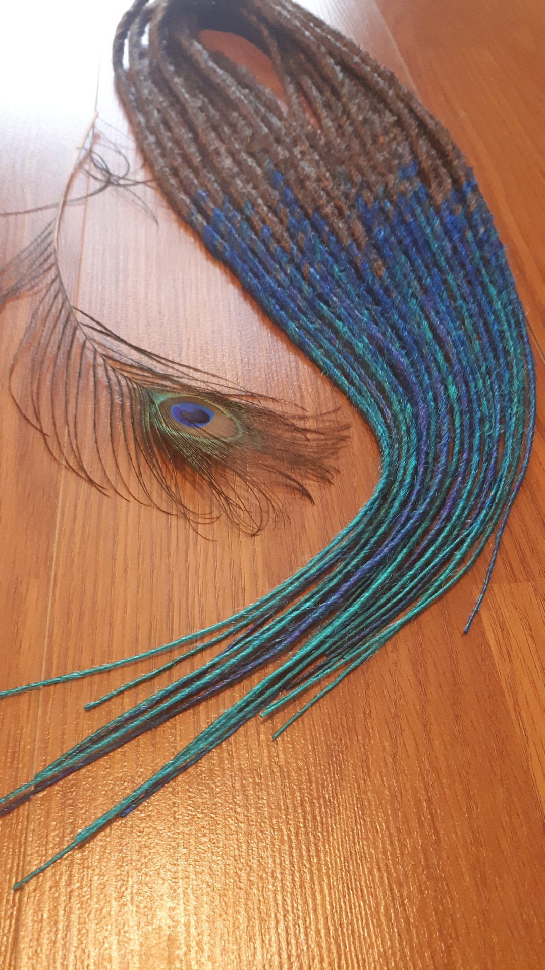 Synthetic Dreadlocks, Peacock Ombre Dreads, Custom Dreadlock Extensions ...