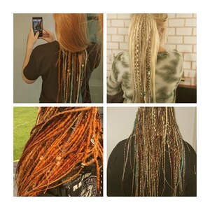 Bright Ginger Synthetic Dreads Custom Made to Order Auburn Copper Locs ...