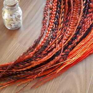 Custom Black Red Fire Dreads, Full Set Synth Dreads, Choose Your Length ...
