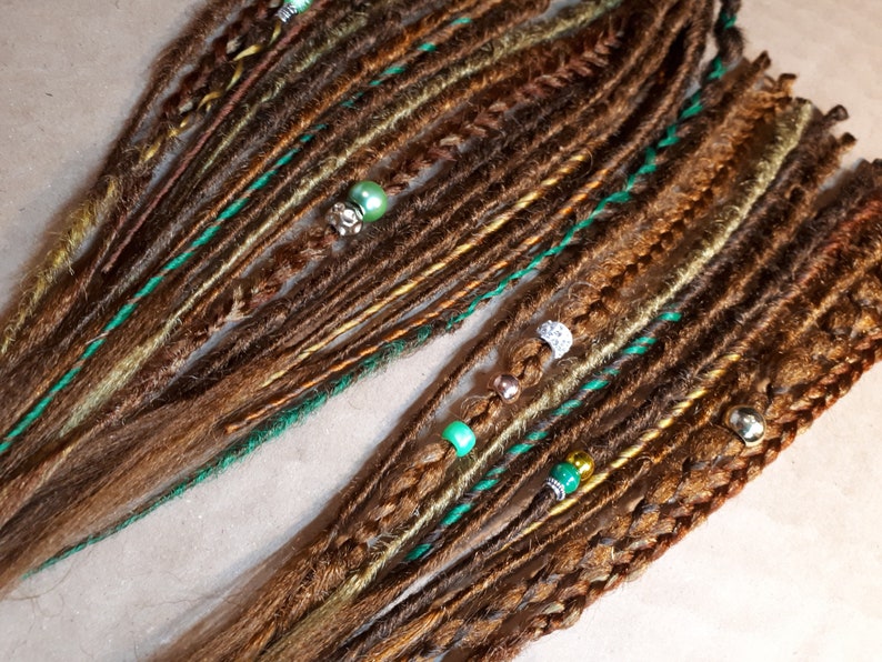 Custom Natural Brown Auburn Red Dreadlock Extensions Synth - Etsy