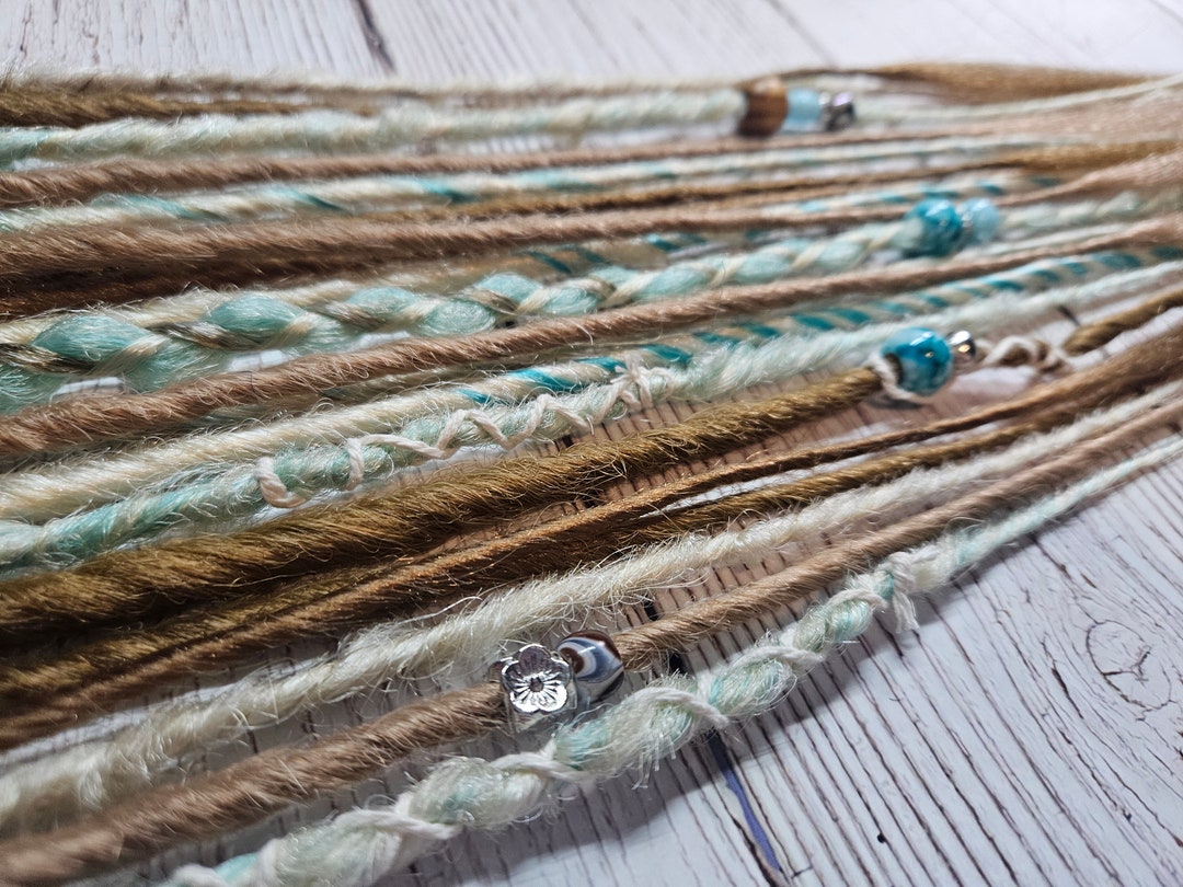 Beachy Hair Vibes Natural Synthetic Dreads With Decor Blonde Bronze ...