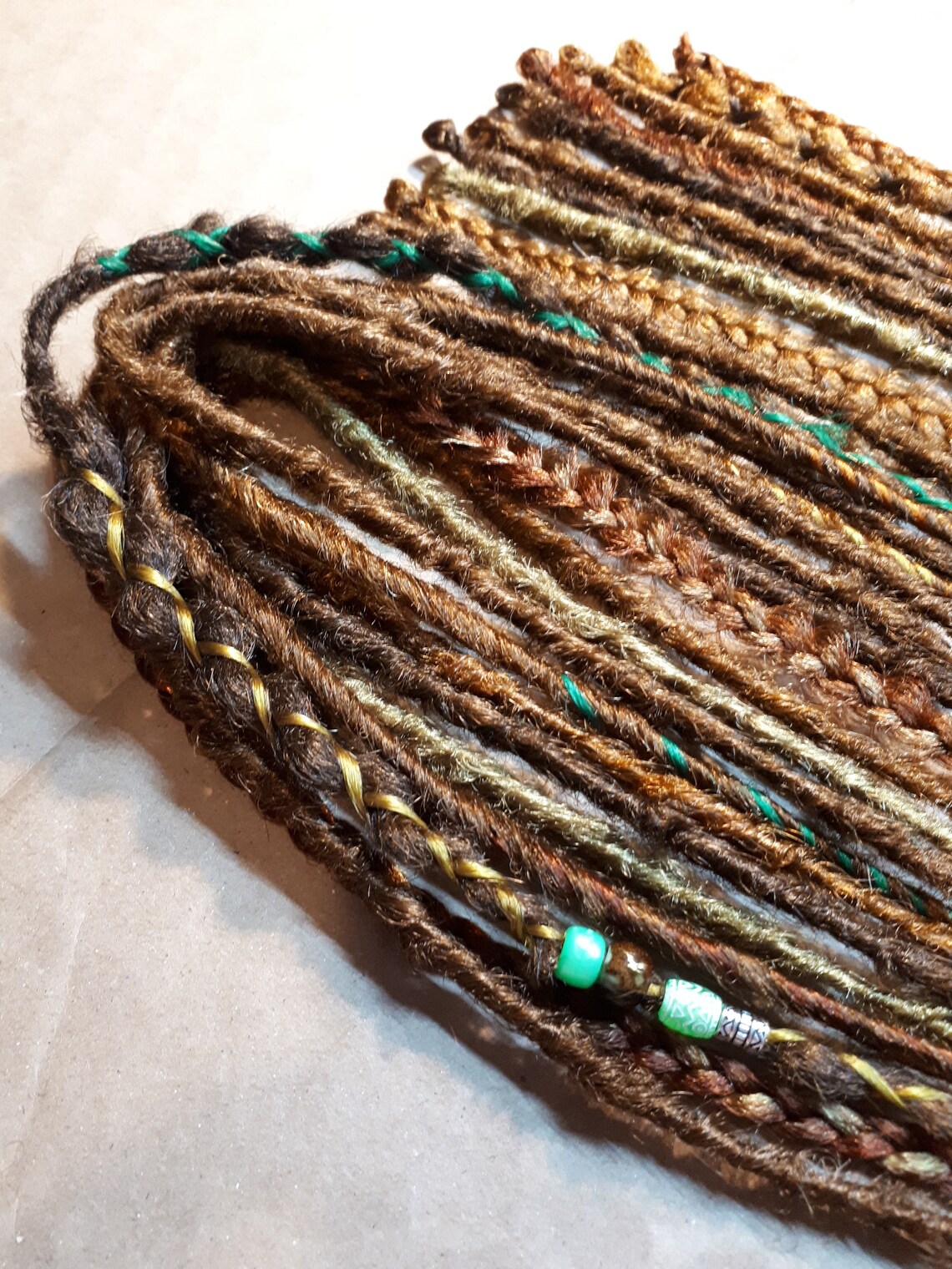 Custom Natural Brown Auburn Red Dreadlock Extensions Synth - Etsy