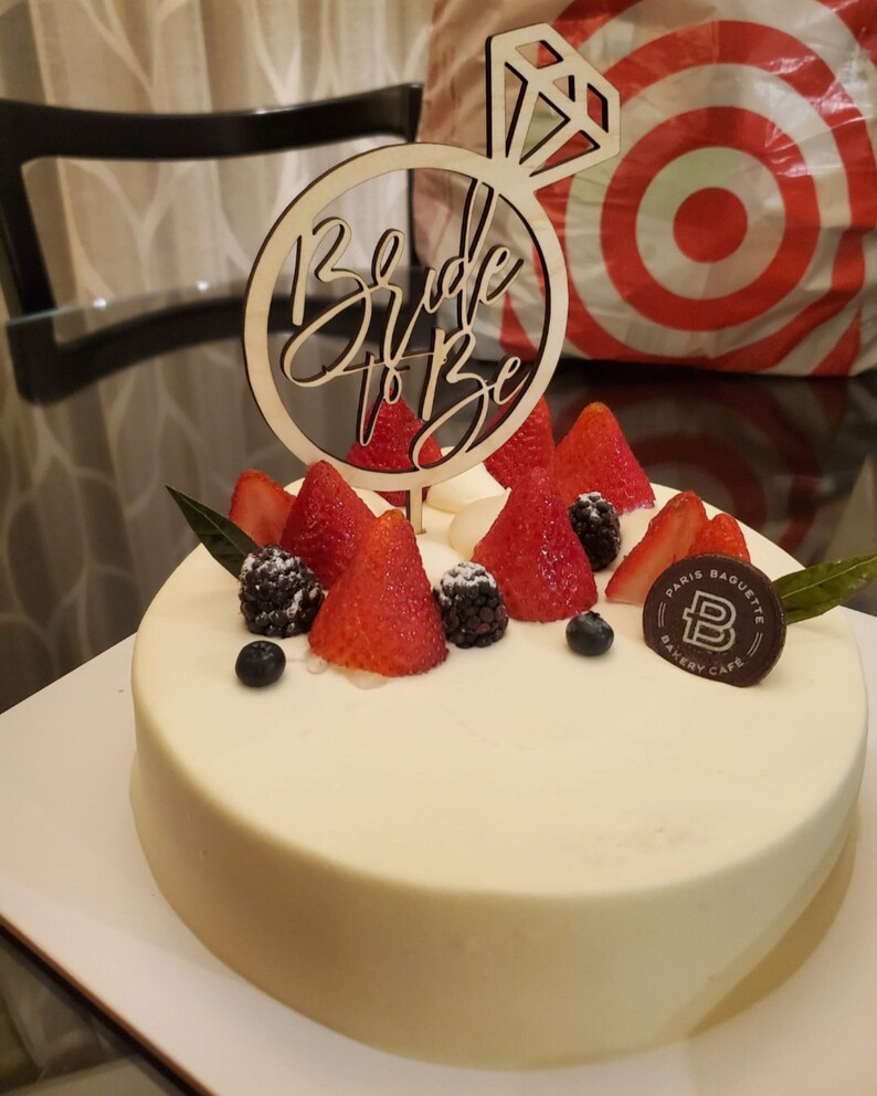 Bride to Be Ring Cake Topper SVG - Etsy