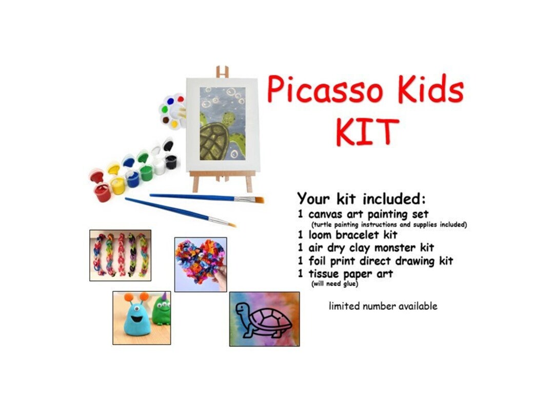 Picasso Kids Art Kit, DIY Art Kit for Kids, Kid's Art Kit, Step by Step ...