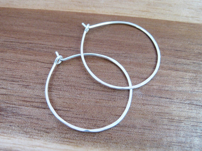Sterling Silver 1 Inch Hoop Earrings - Etsy