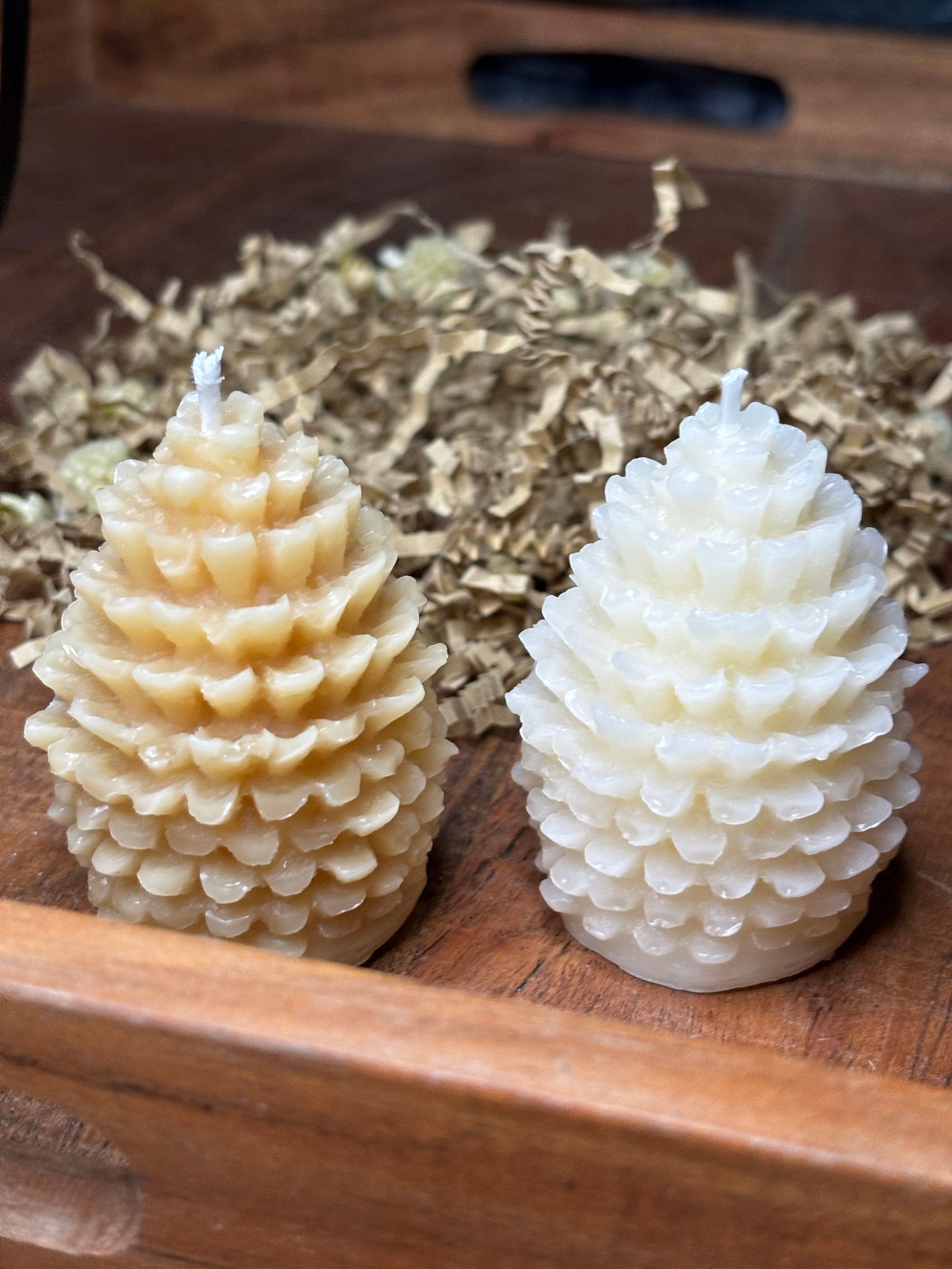 Pinecone Candle, 2ct, Fall Home Decor, Pillar Soy Candle, Decorative ...