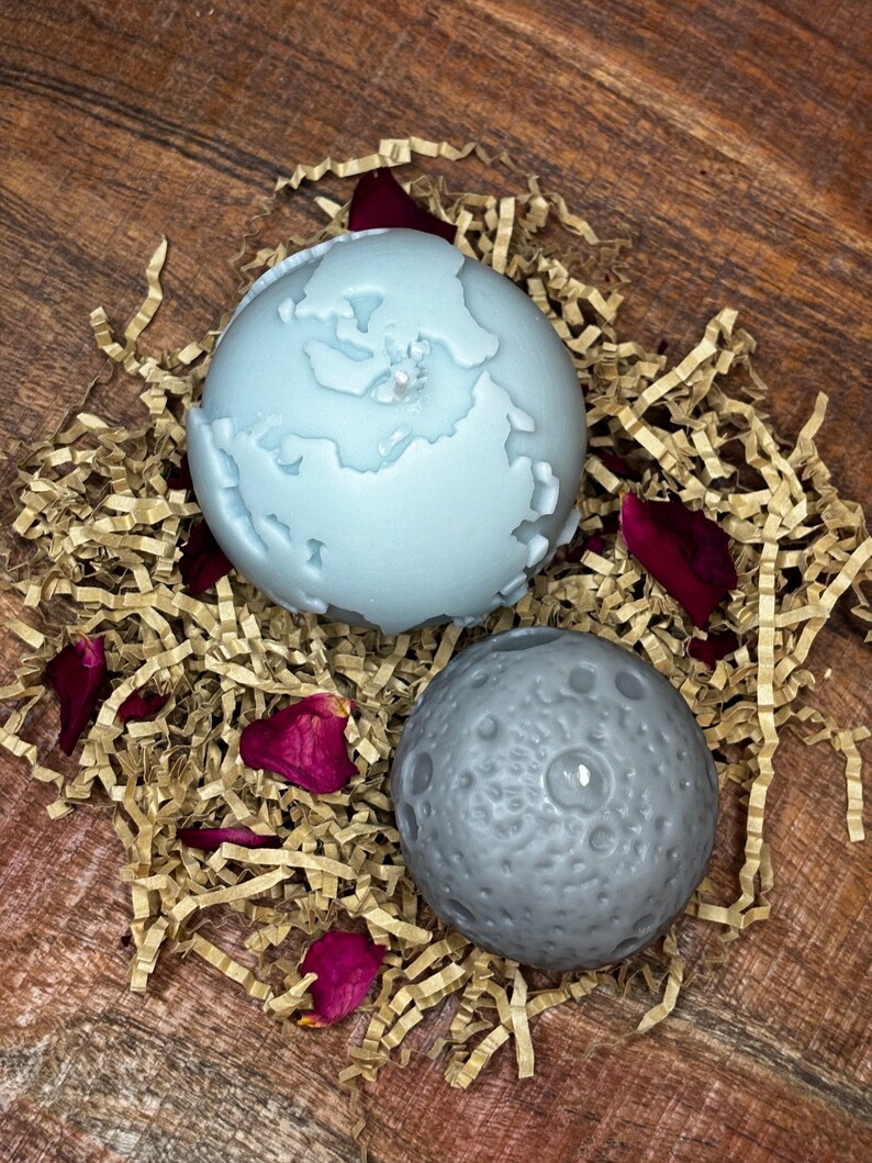 Earth & Moon Candle Set, Space Theme Candles, Decorative Candles ...