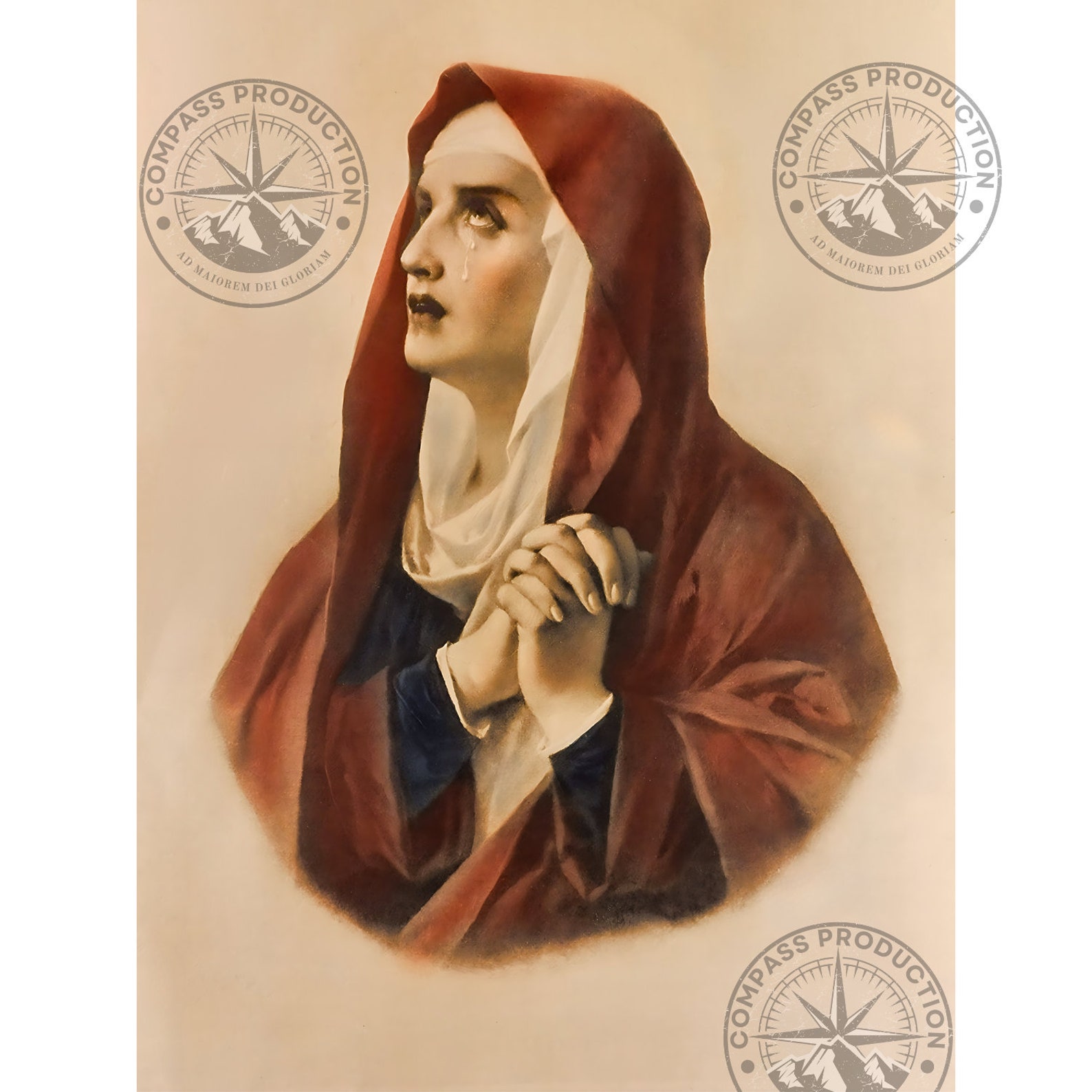 Sorrowful Mother Mary High Resolution Painting - Etsy
