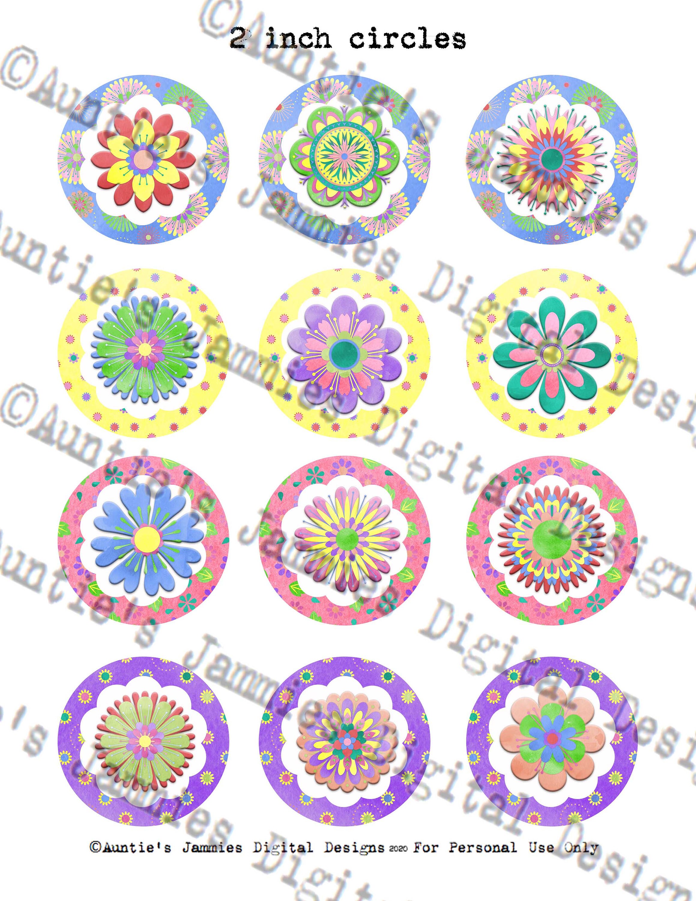 Printable Flower Power Happy Birthday Bundle Package DIY Kit | Etsy