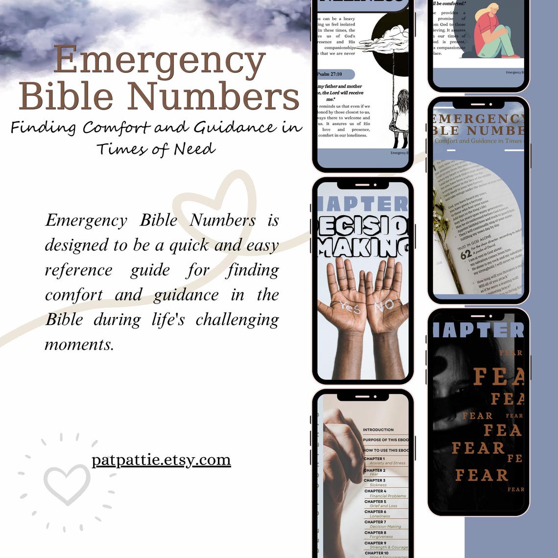 Emergency Bible Numbers, Ebook, Scriptures, Anxiety, Grief, Spiritual ...