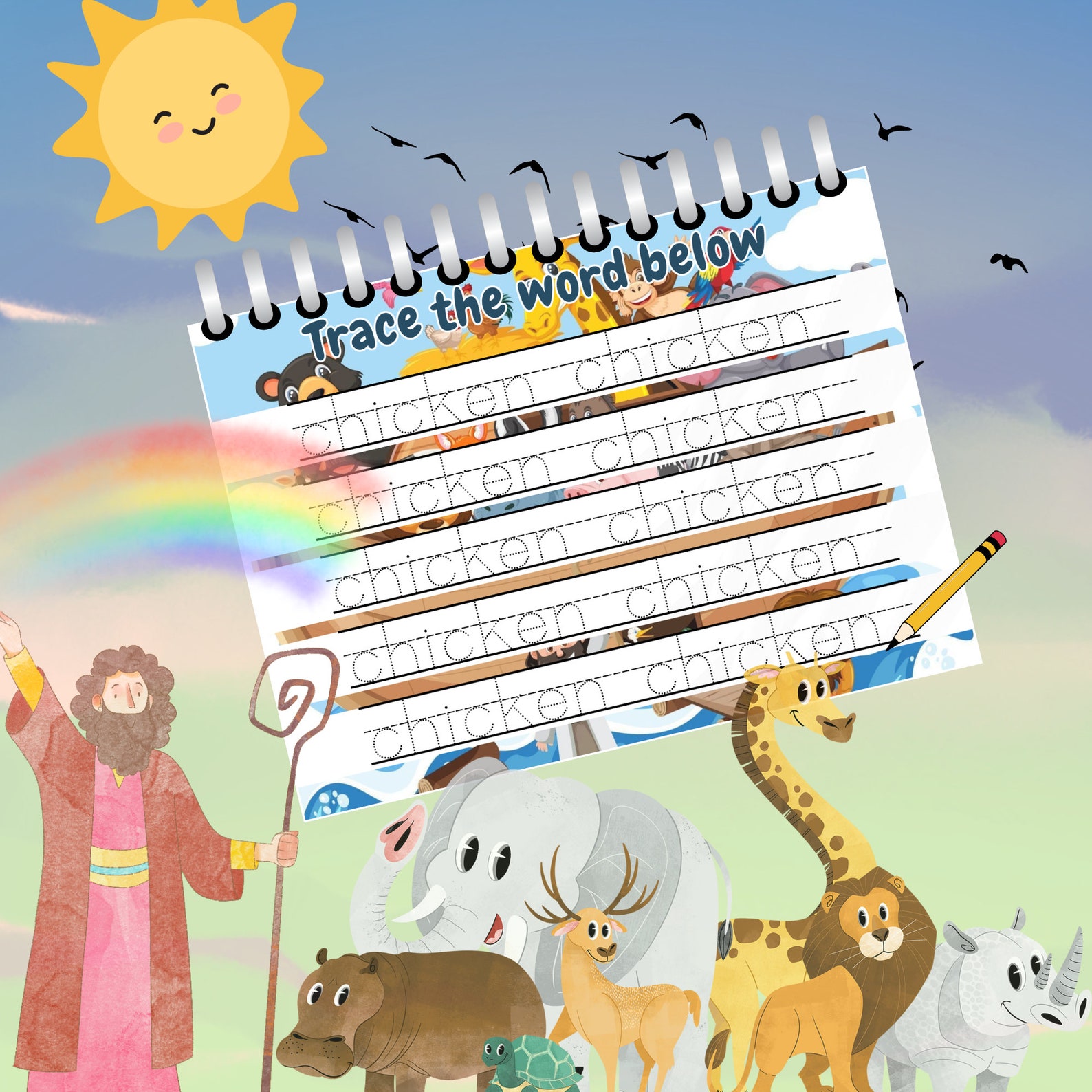 Bible Themed Busy Book, Noah's Ark Busy Book, Activity for Children ...