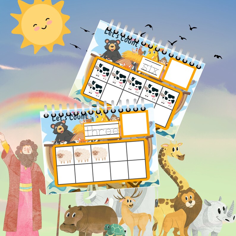 Bible Themed Busy Book, Noah's Ark Busy Book, Activity for Children ...