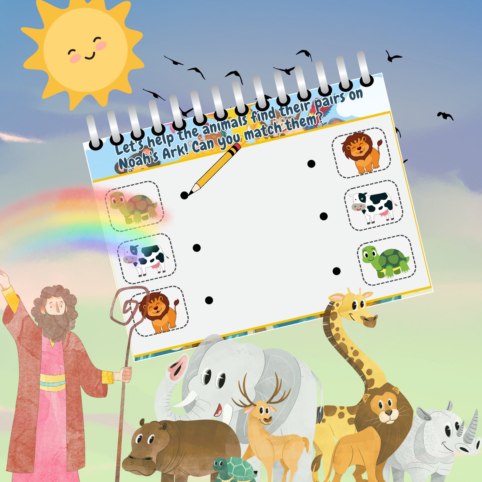 Bible Themed Busy Book, Noah's Ark Busy Book, Activity for Children ...