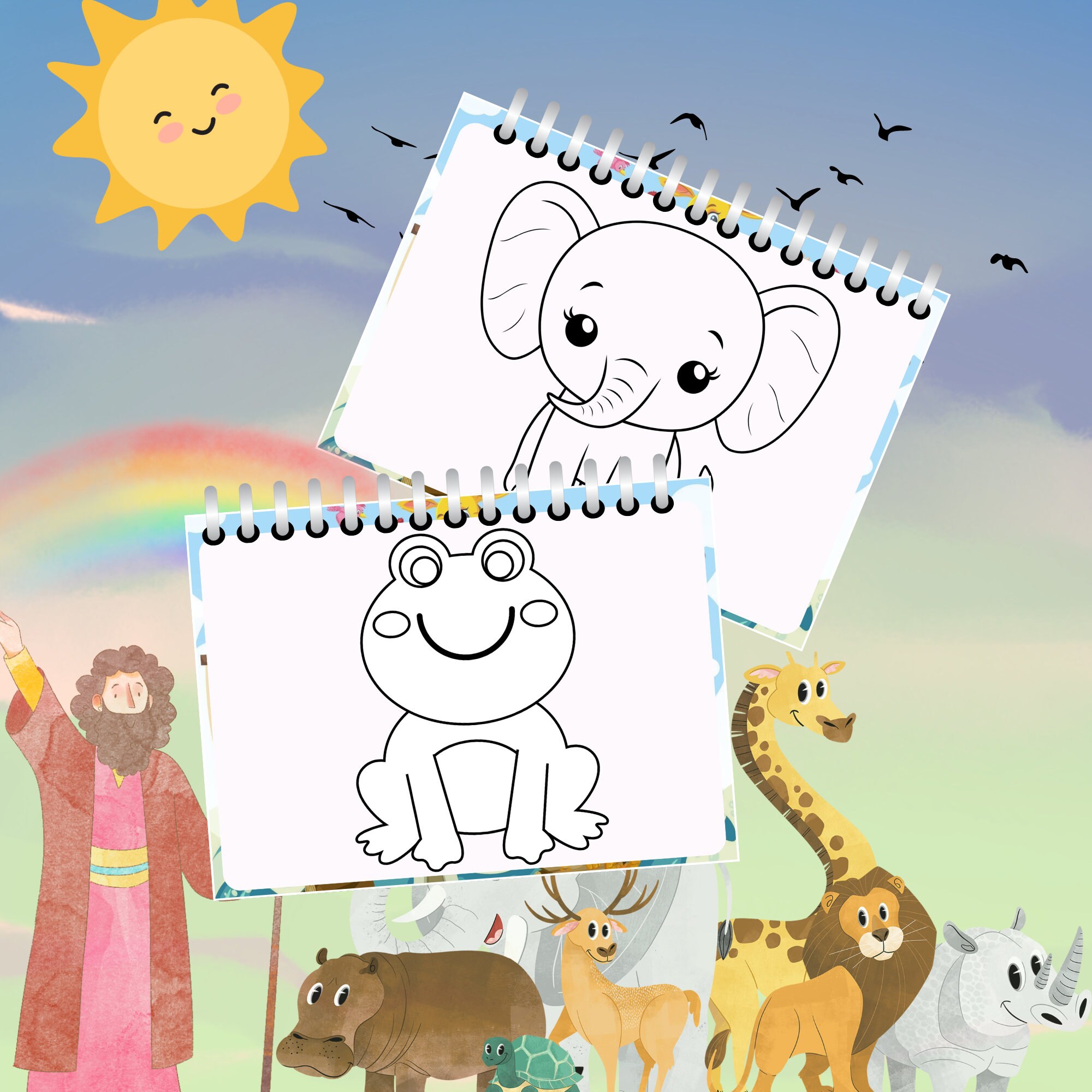 Bible Themed Busy Book, Noah's Ark Busy Book, Activity for Children ...