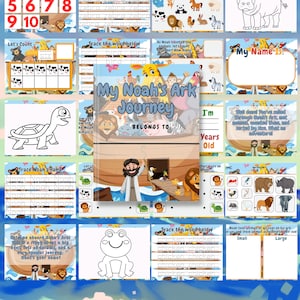 Bible Themed Busy Book, Noah's Ark Busy Book, Activity for Children ...