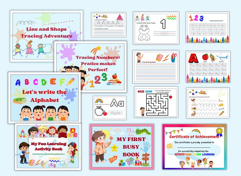 Busy Book | Editable | | Printable | Learning Materials | Coloring Book ...